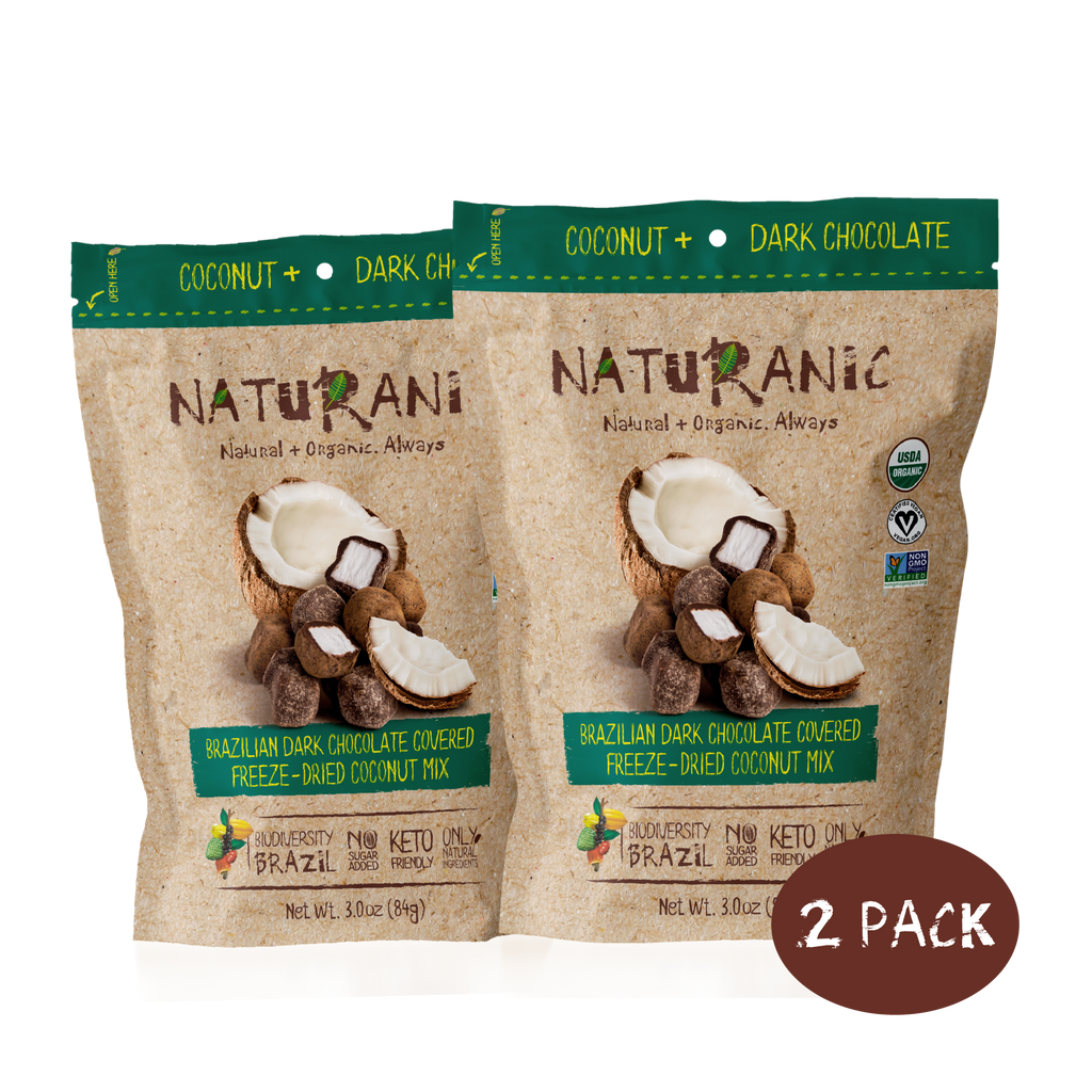 Brazilian Dark Chocolate Covered Freeze-Dried Coconut Mix – Naturanic